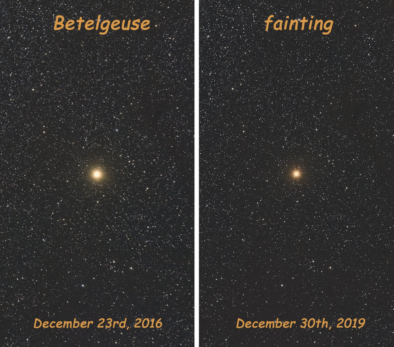 Betelgeuse wird schwächer.... | Forum Astronomie.de