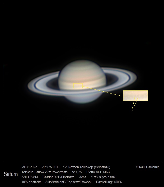 Saturn vom 30.08.2022 | Forum Astronomie.de